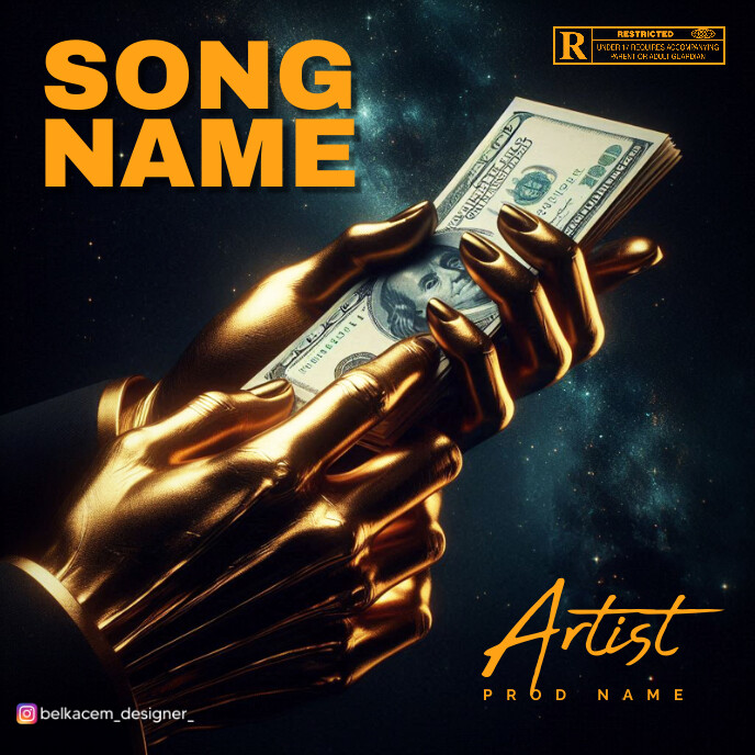 gold Professional Money Album Cover Template | PosterMyWall