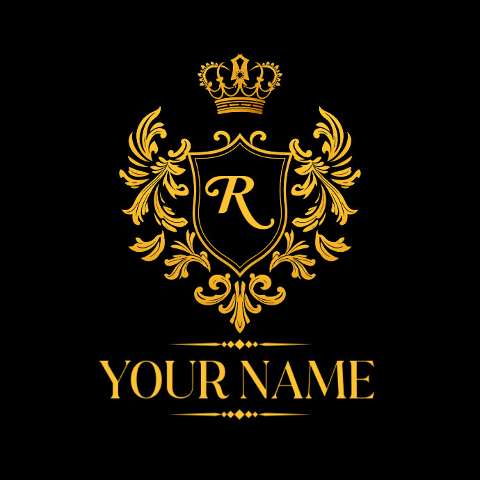 Gold Professional R Luxury Logo Template | PosterMyWall