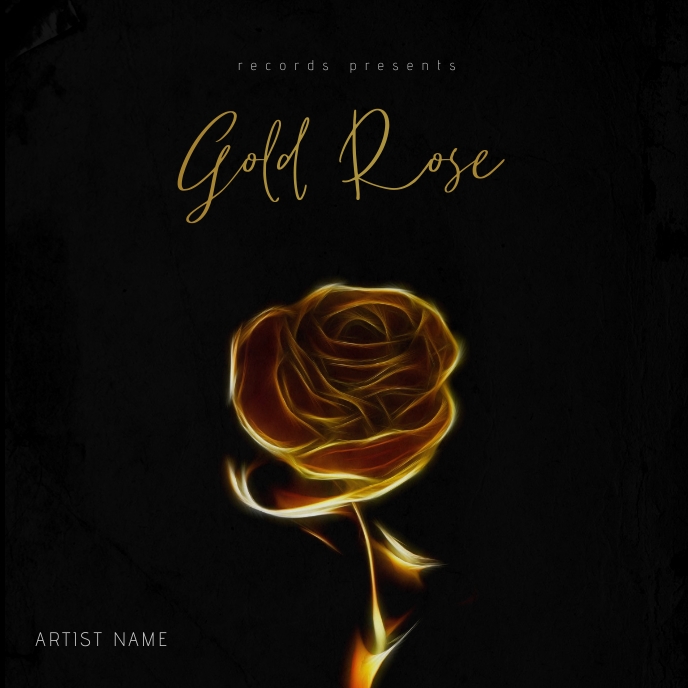 Gold Rose - Music Album Cover Template | PosterMyWall