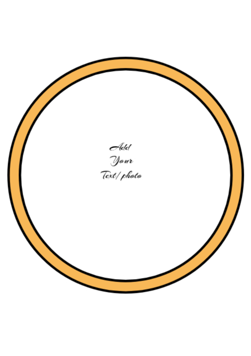 Gold Round Frame A4 Template | PosterMyWall