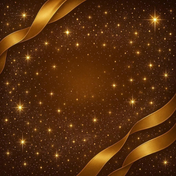 Modèle Gold Sparkle Celebration Background with Flowing Ribbons ...