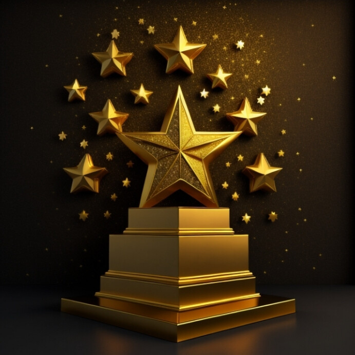 Gold star mockup Template | PosterMyWall