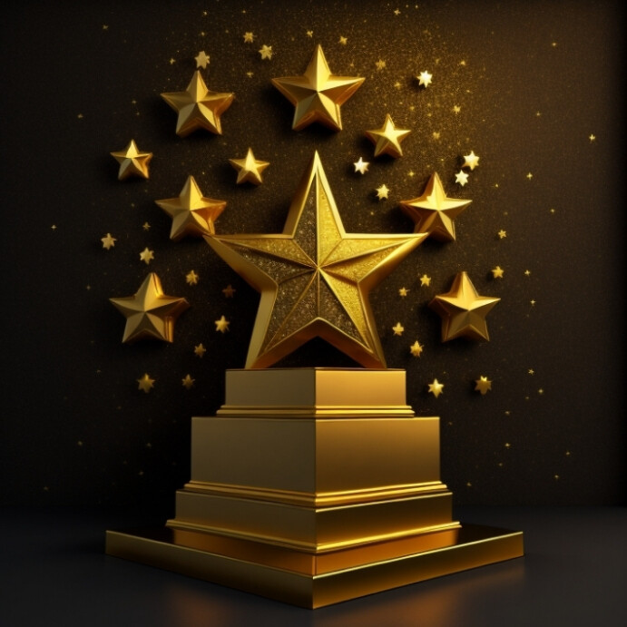 Gold star mockup Template | PosterMyWall