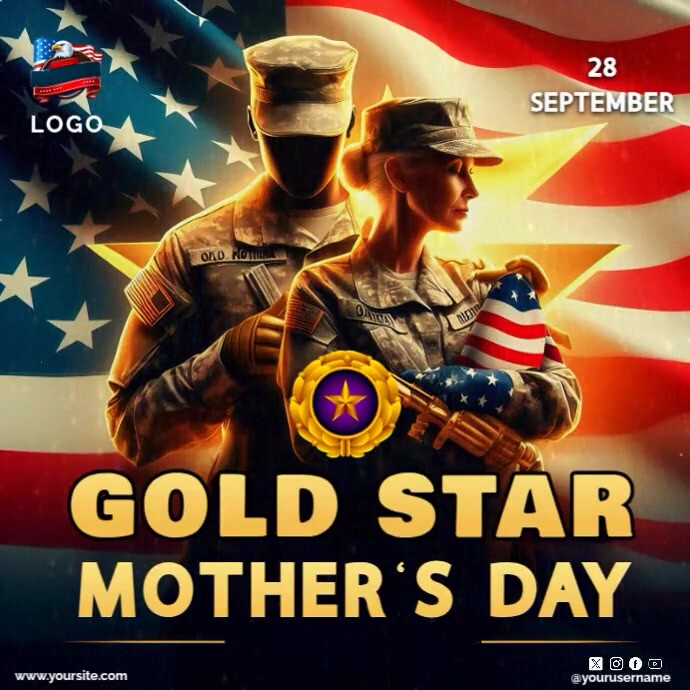 Gold Star Mother's Day Template | PosterMyWall