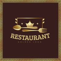 Gold Restaurant Logo Template | PosterMyWall
