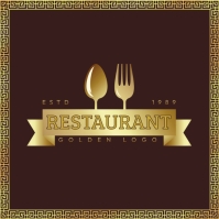 Gold Food Logo Template | PosterMyWall
