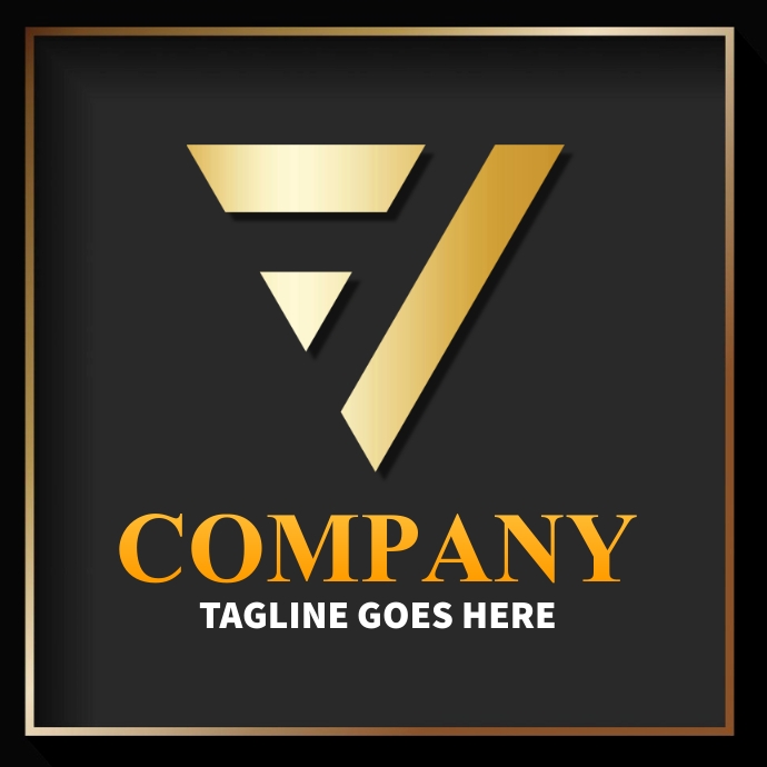 Gold V Logo Template | PosterMyWall