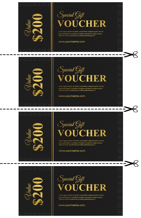 Gold Voucher Design Template | PosterMyWall