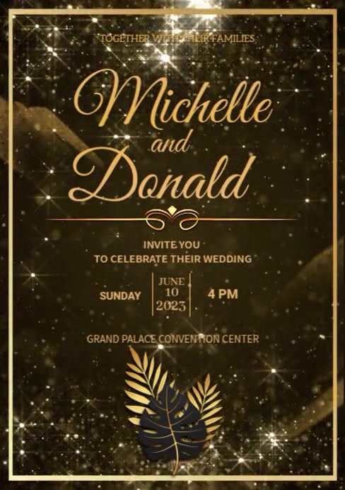 Copy of Gold Wedding Video Ads | PosterMyWall