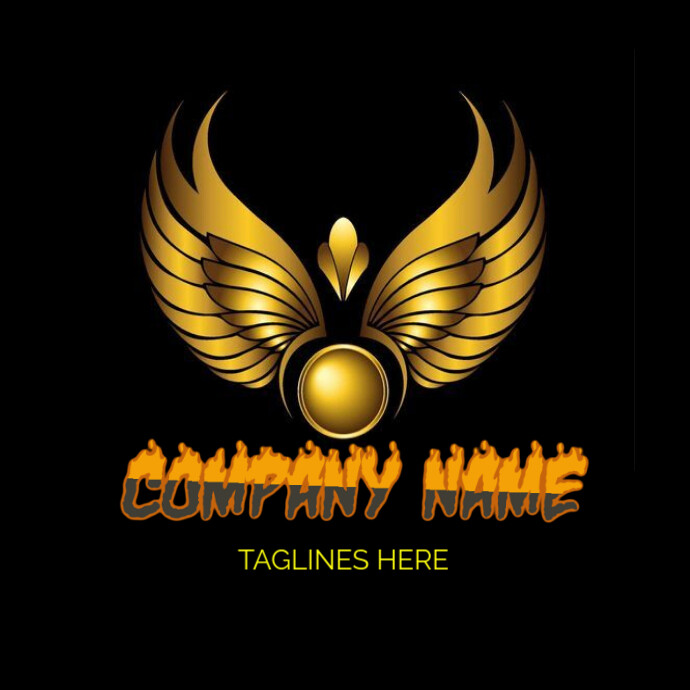 Golden angel logo design Template | PosterMyWall