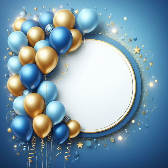 Golden Balloon Birthday Design Template | PosterMyWall