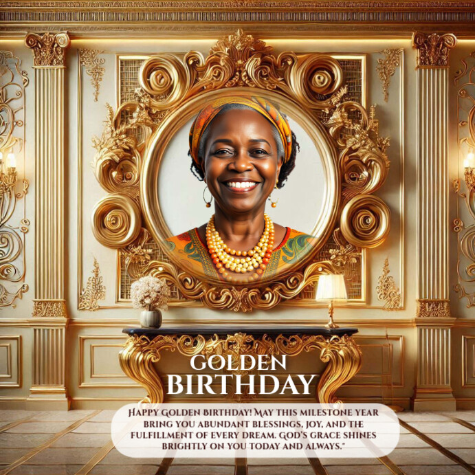 Golden birthday Template | PosterMyWall
