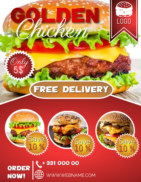 Golden Chicken 001 Template | PosterMyWall