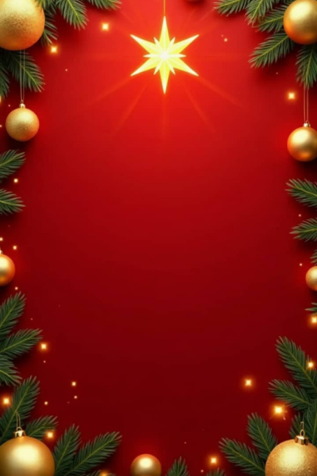 Plantilla de Golden Christmas Lights Background | PosterMyWall