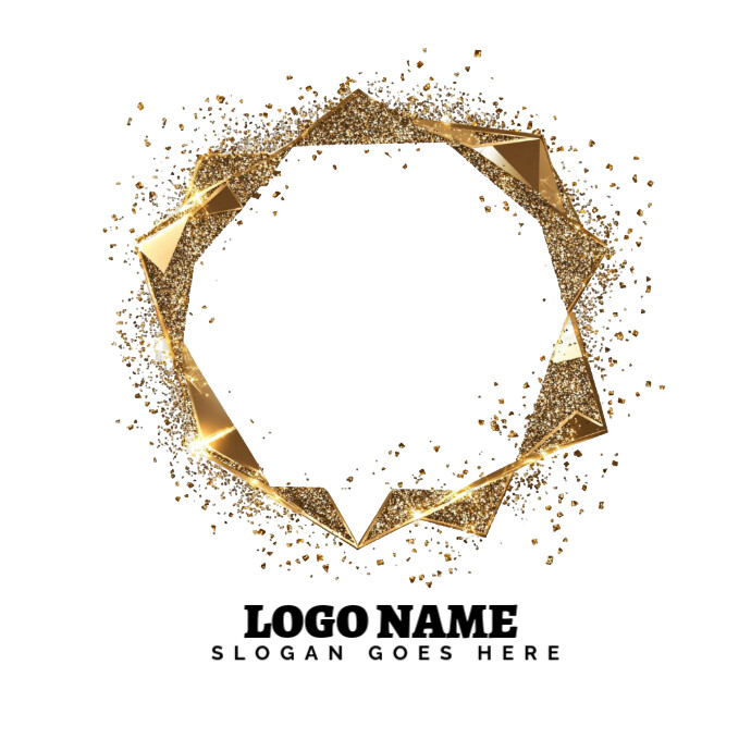 Golden circle frame logo Template | PosterMyWall