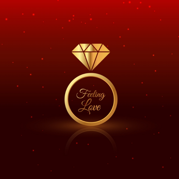 Golden diamond ring design template | PosterMyWall