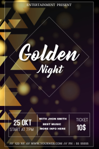 Golden event flyer template | PosterMyWall