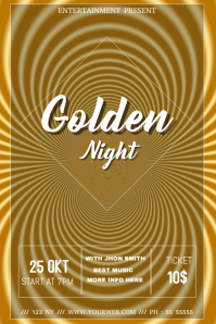 Golden event flyer template | PosterMyWall