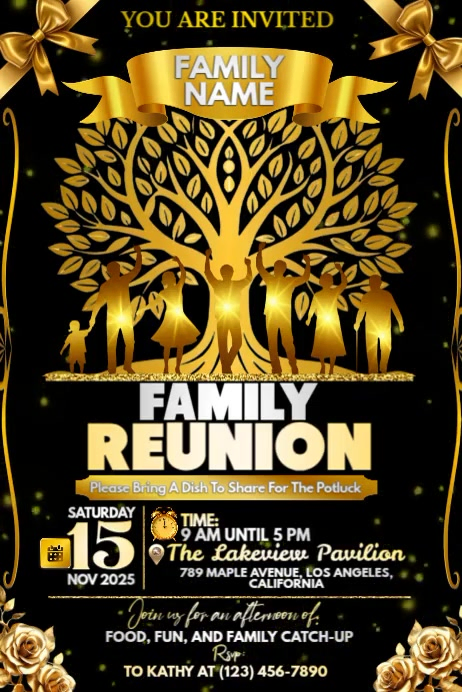 Copy of Golden Family Reunion Invitation 2025 | PosterMyWall