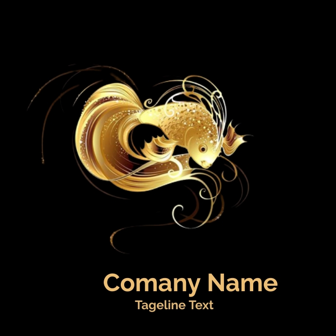 Copy of Golden fish logo | PosterMyWall