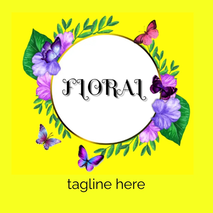 golden flower icon logo template (1) | PosterMyWall