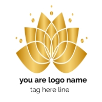 Golden flowers logo Template | PosterMyWall