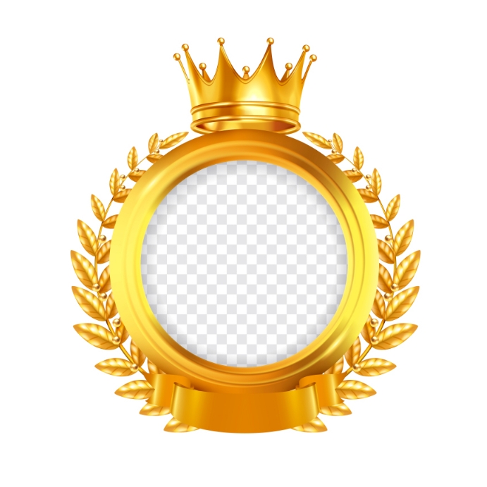 Copy of Golden frame with crown background design | PosterMyWall