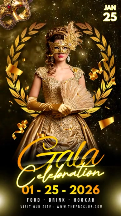 Golden Gala Celebration Template | PosterMyWall