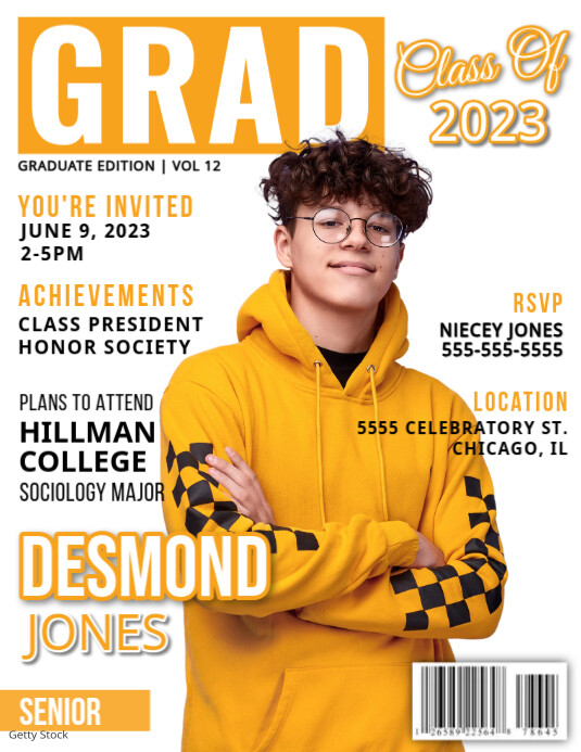 Golden Graduation Party Invitation (1) Template | PosterMyWall