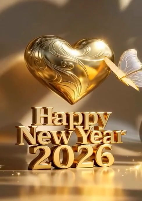 Golden Happy New Year 2026. Template | PosterMyWall