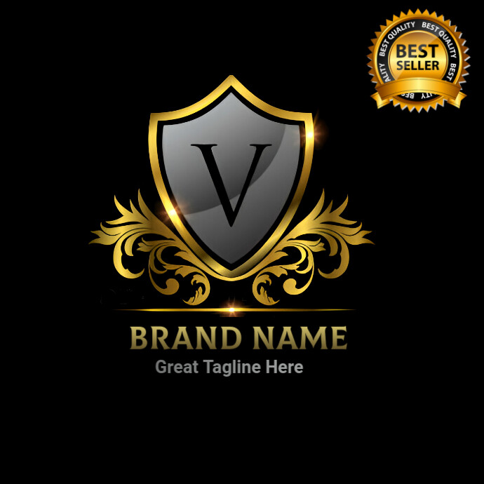 Plantilla de Golden King Shield V Luxury Icon, Classy Badge ...