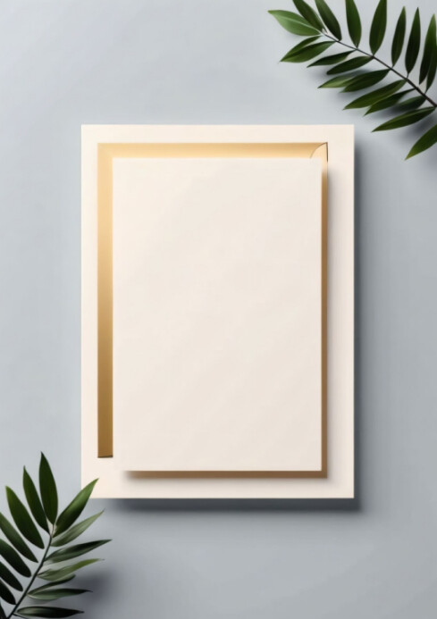 Golden line Invitation card Template | PosterMyWall