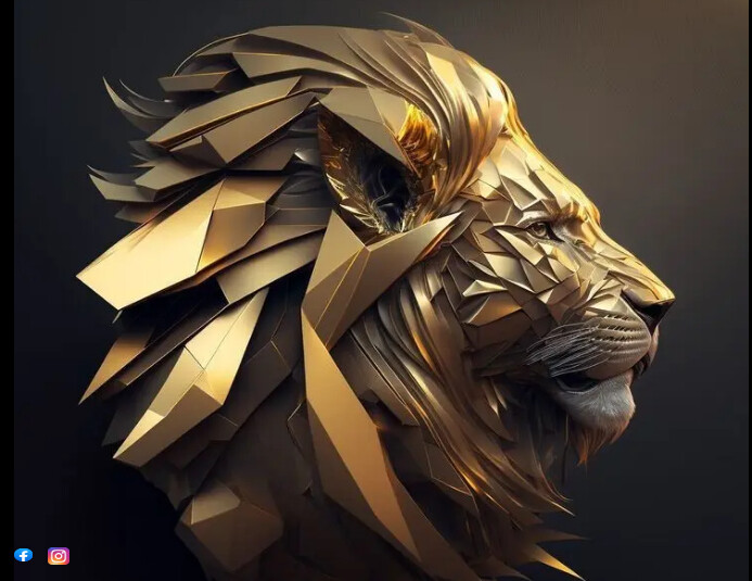 Golden lion logo Template | PosterMyWall