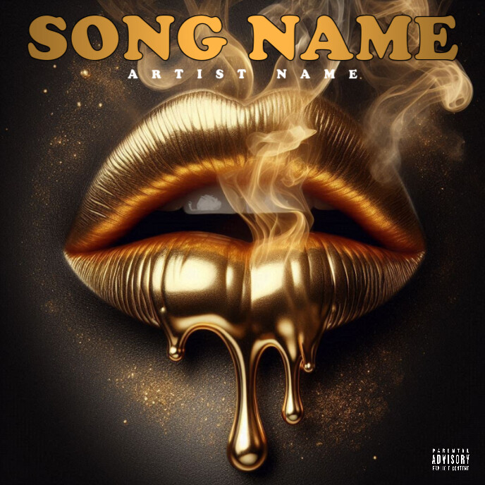 Golden lips album cover Template | PosterMyWall