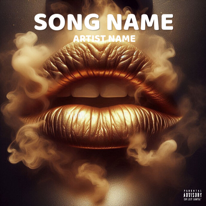 Golden Lips Song Mixtape Album Cover Art Album Cover Template ...