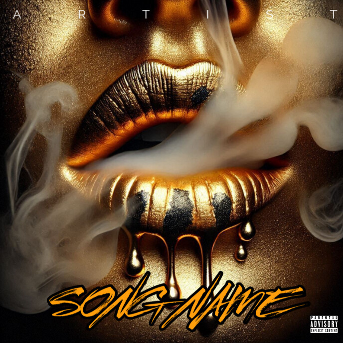 Copy of Golden Lips Song Mixtape Album Cover | PosterMyWall