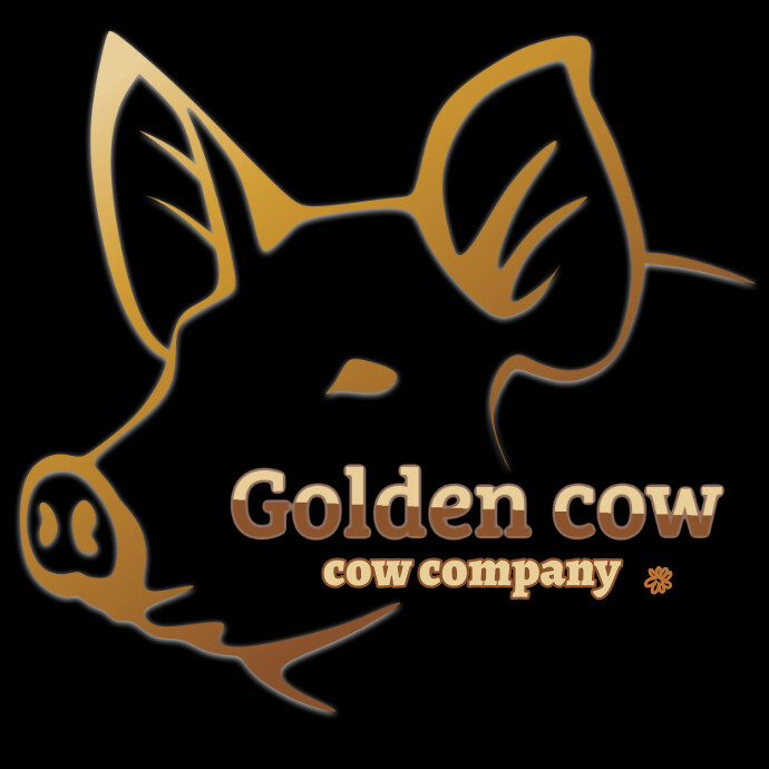 Plantilla de golden logo golden cow logo animal logo pet l | PosterMyWall