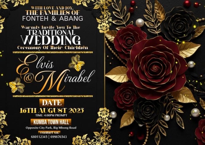 Golden Love Ceremony Template | PosterMyWall