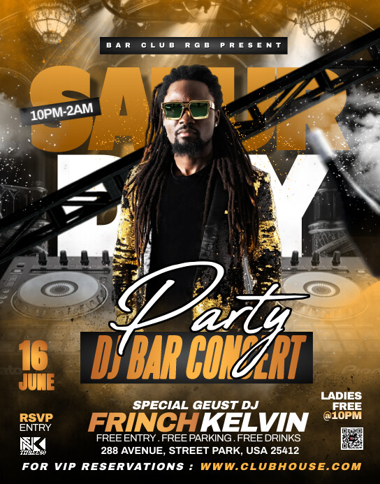 Golden Maximalist Dj Music Party Poster/wallb Template | PosterMyWall