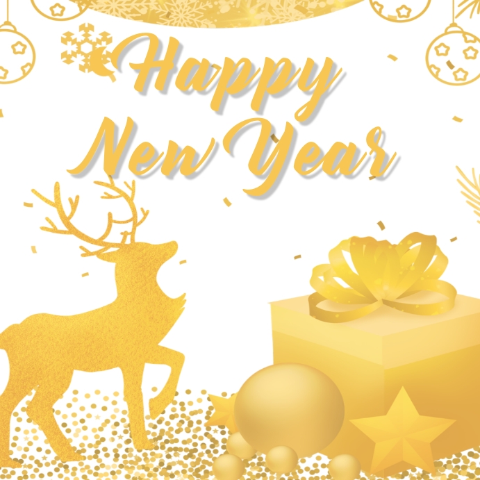 Golden New year Template | PosterMyWall