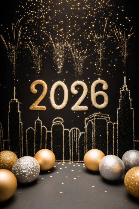 Golden New year poster Template | PosterMyWall