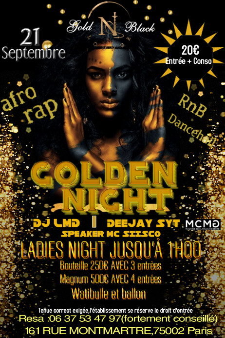 golden night Template | PosterMyWall