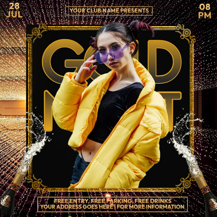 Golden Night Event Template | PosterMyWall