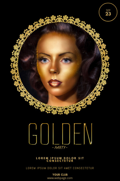 Golden Party Flyer Template | PosterMyWall