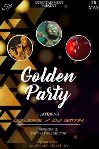 Golden event flyer template | PosterMyWall
