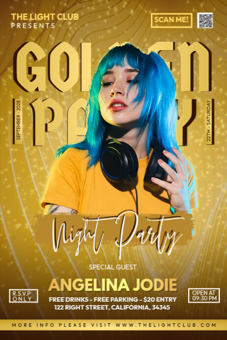 Golden Party Poster Template | PosterMyWall