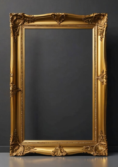Golden picture frame background Template | PosterMyWall