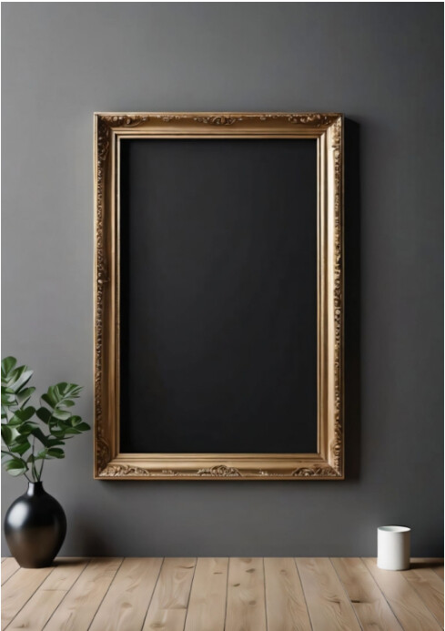 Golden picture frame Design Template | PosterMyWall