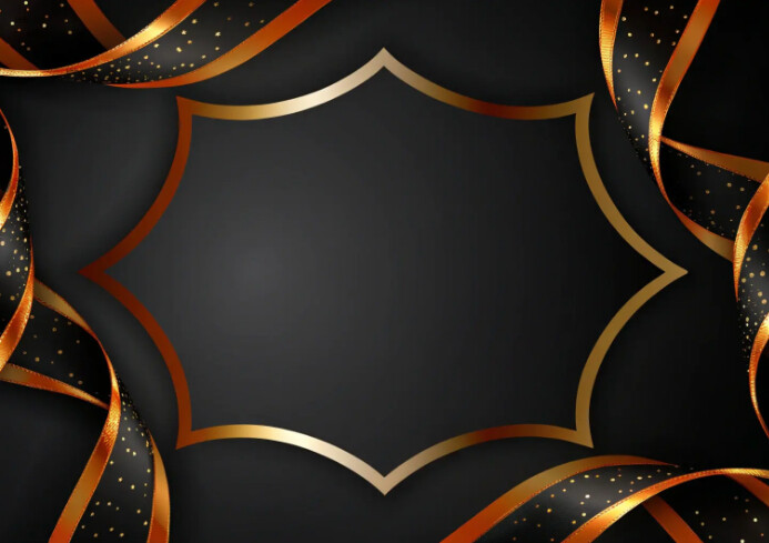 Golden Ribbon Frame Template | PosterMyWall