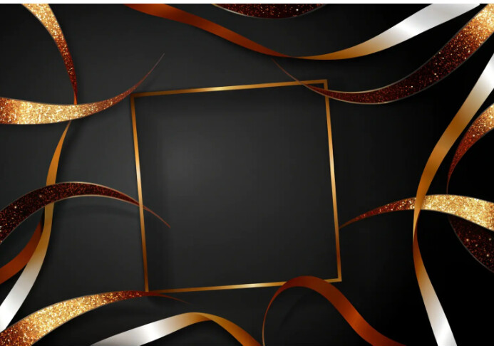 Golden Ribbon Frame Template | PosterMyWall